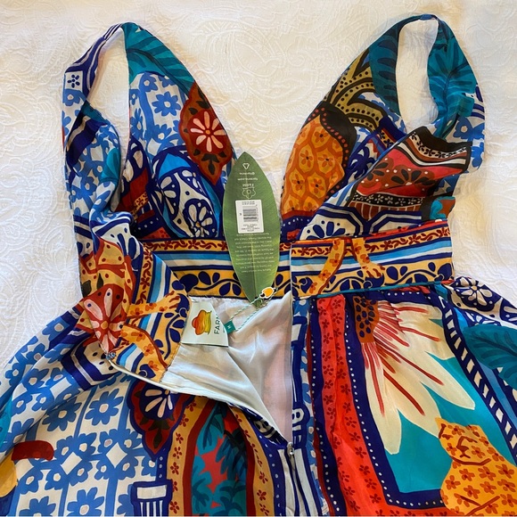 FARM Rio | Dresses | Farm Rio Forest Tiles Midi Dress | Poshmark